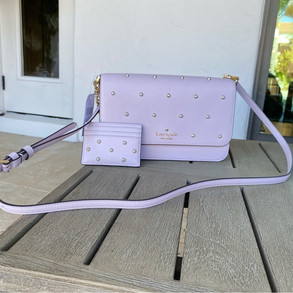 kate spade | Bags | Bundle Kate Spade Madison Studded Faux Pearls Flap ...